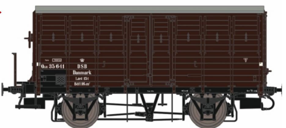 DSB QGR 35 641, platform, pladehjul, - Godsvogne - Felderbanen