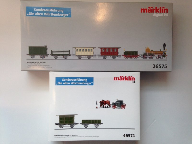 Wüttenberger tog sæt m/ekstra vogn sæt 46574. - Märklin H0 - Felderbanen